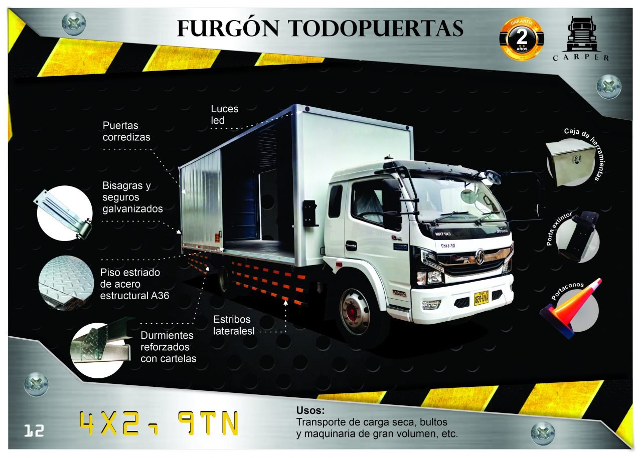 TODOS LOS MODELOS DE FURGÓN PARA CARGA SECA